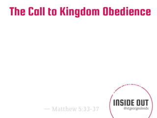 Inside Out: Sermon on the Mount- Telling the Truth | PDF