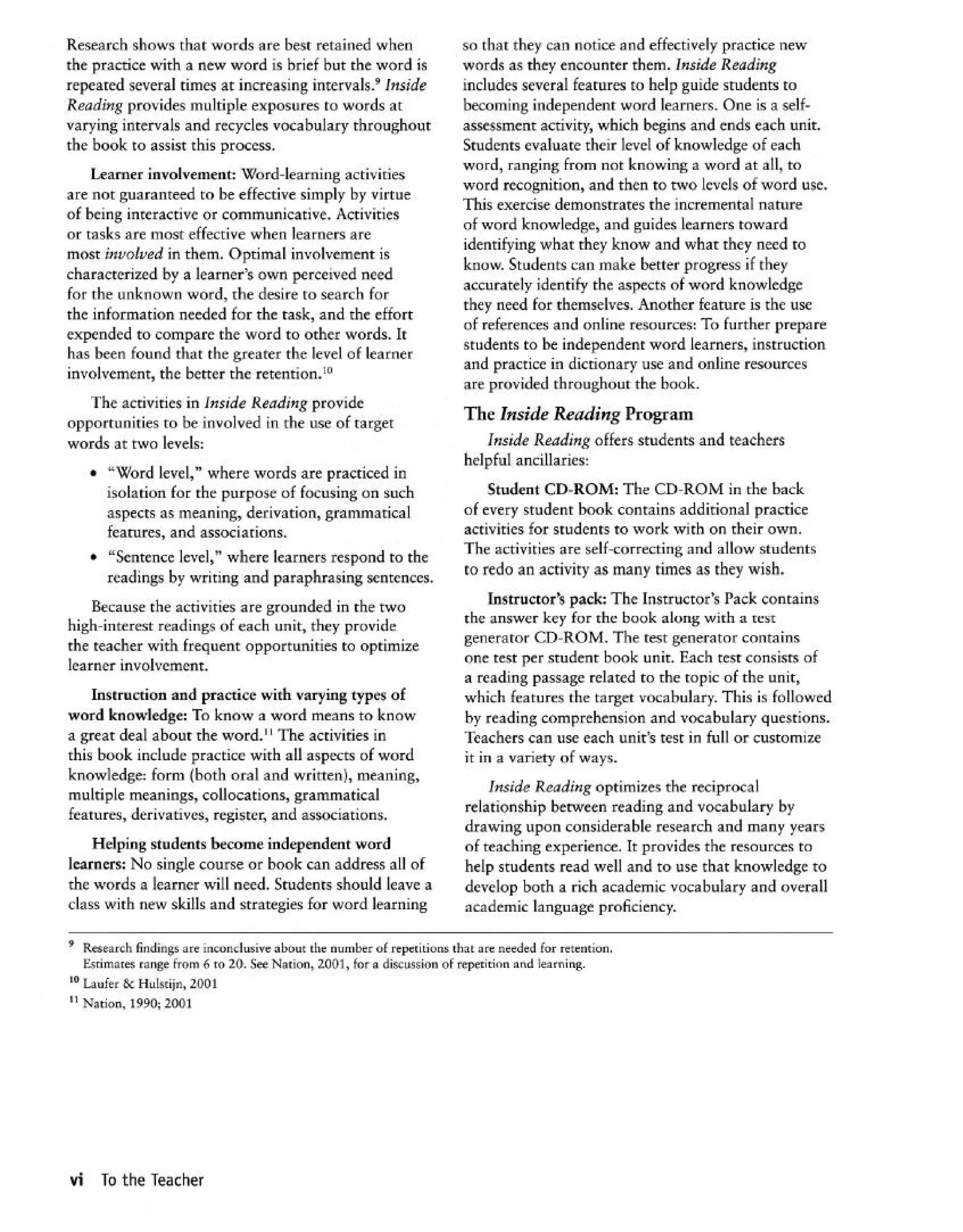 Inside reading 1 instructor's pack | PDF