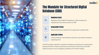 InsiderQ-SDD for UPSI Management Software | PPT