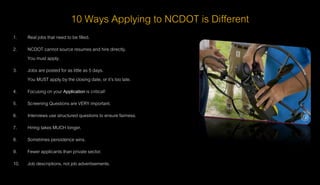 The Insider's Guide to Getting Hired at NCDOT | PPTX