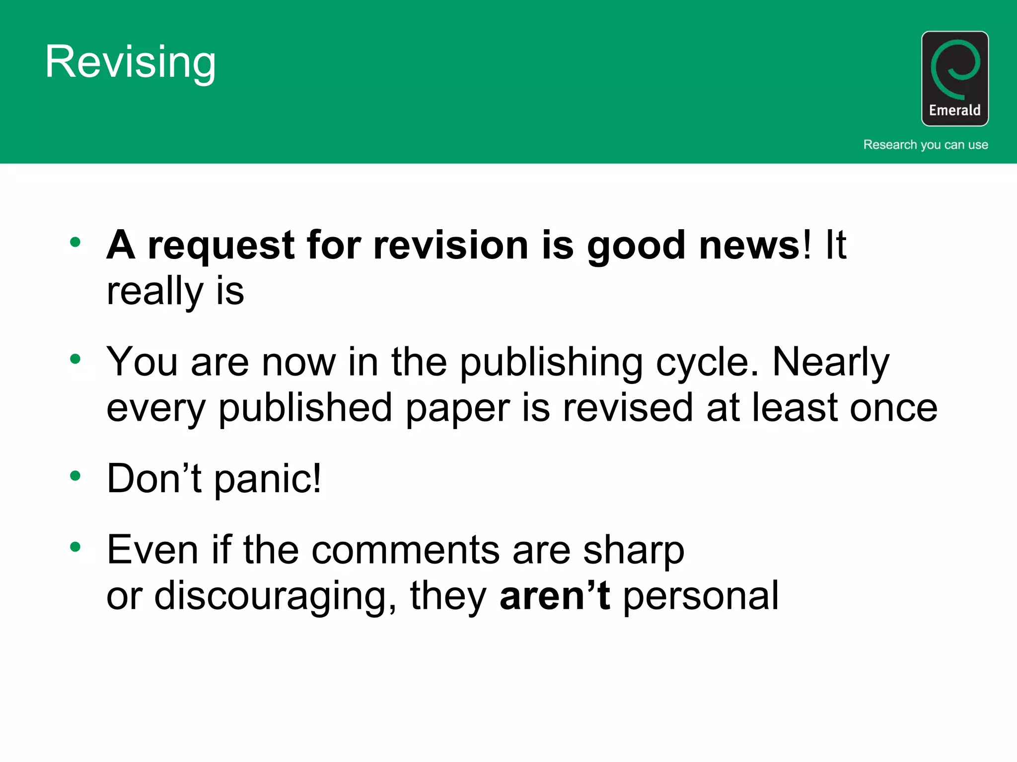 Insiders guide to getting published | PPT