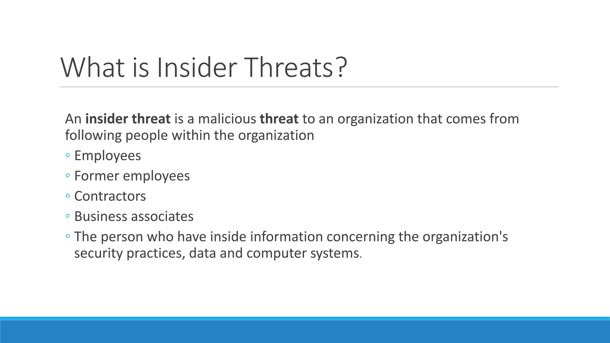Insider threats and countermeasures | PPSX