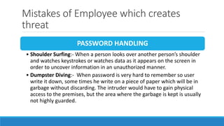 Insider threats and countermeasures | PPSX