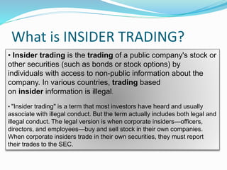 Insider trading (Galleon Group) | PPTX