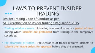 Comprehensive Guide to Insider Trading Laws and Impact | PPTX