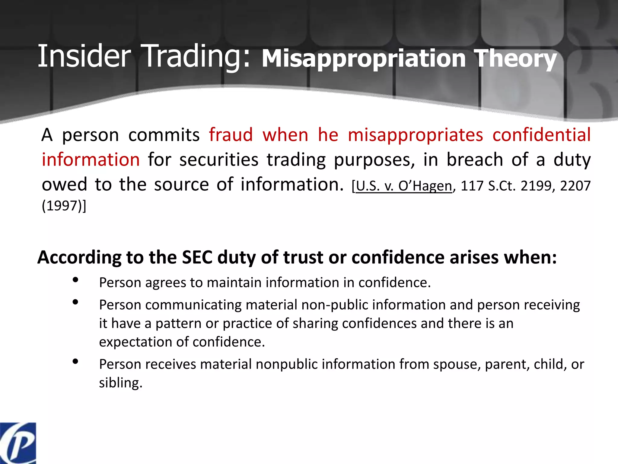 Insider Trading - Overview & Objective | PPTX