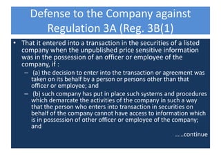 Insider Trading Regulations, 1992 | PPTX | Financial Regulation | Economy