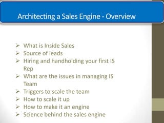 Inside sales overview | PPTX