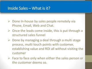Inside sales overview | PPTX