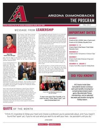 Inside Sales Newsletter, Fall 2017 - The Program | PDF
