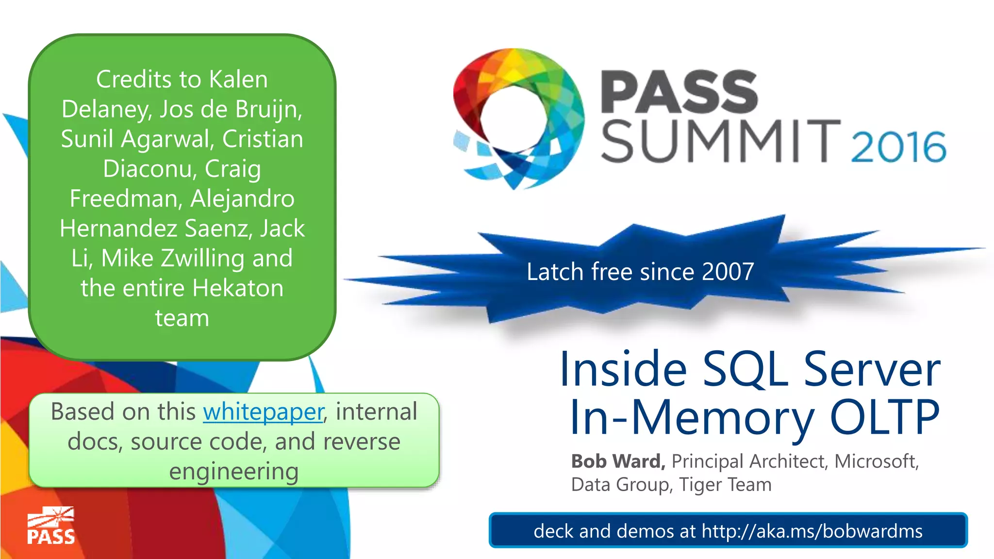 Inside SQL Server In-Memory OLTP | PPT