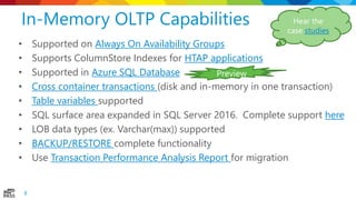 Inside SQL Server In-Memory OLTP | PPTX