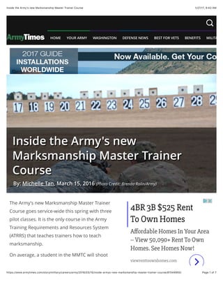Inside the army's new marksmanship master trainer course | PDF