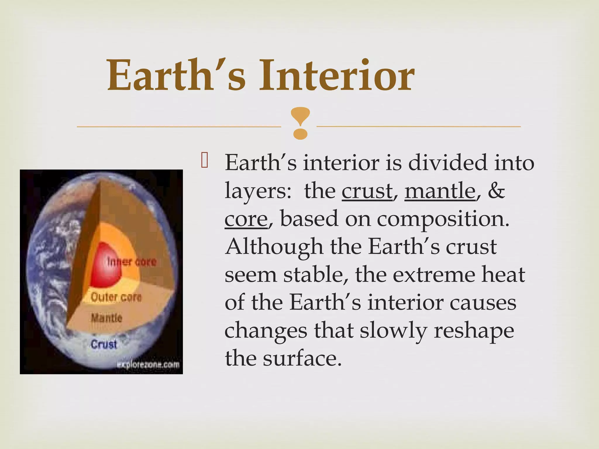 INTERIOR OF THE EARTH | PPT