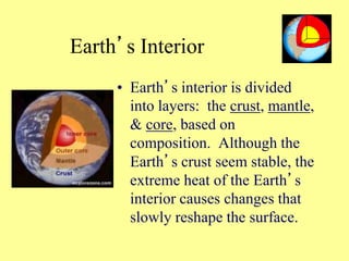 Class 7 chapter 2 geography inside our earth ppt x | PPT