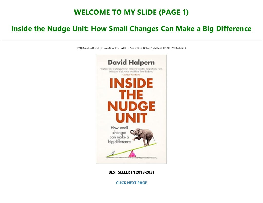 [READ] Inside the Nudge Unit: How Small Changes Can Make a Big ...