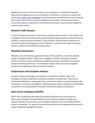 Inside the Toolkit: Techniques Used by Cybercrime Investigators to ...