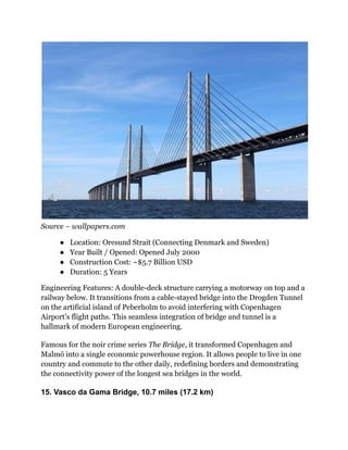 Inside the Top 20 Longest Sea Bridges in the World and the Calculations ...