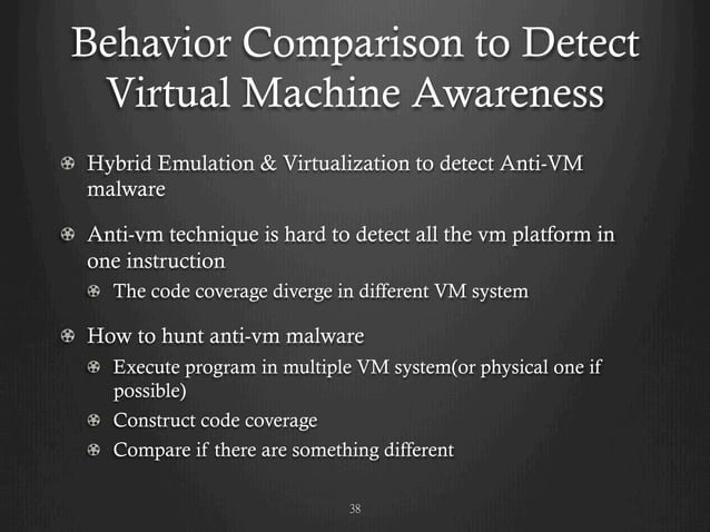 Inside the Matrix,How to Build Transparent Sandbox for Malware Analysis | PPT