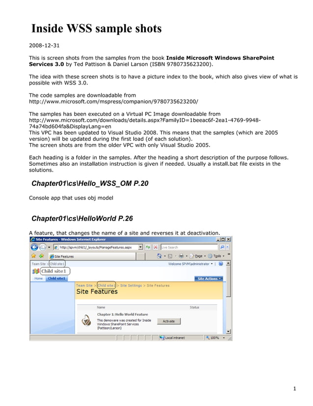 Inside WSS sample shots | PDF