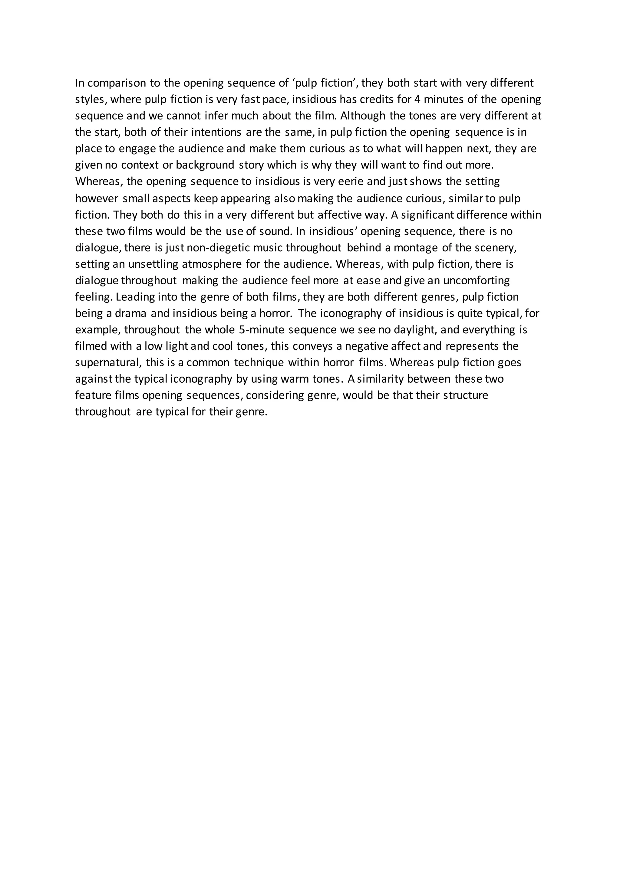 'Insidious' analysis (with comparison) | DOCX