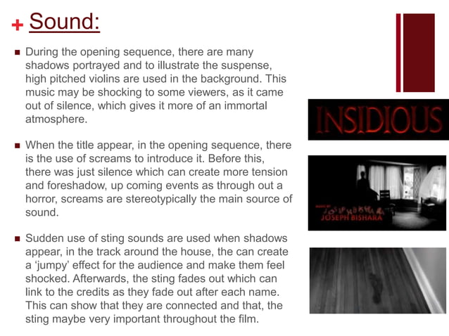 Insidious powerpoint | PPTX | Soundtracks, TV and Showtunes | Music