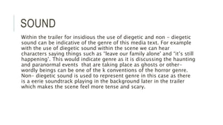 Insidious textual analysis | PPTX | Video Production | Content Production