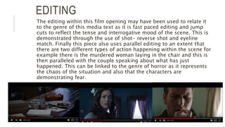 Insidious textual analysis | PPTX | Video Production | Content Production