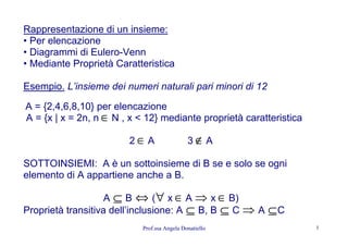 Insiemi e logica | PDF | Chemistry | Science