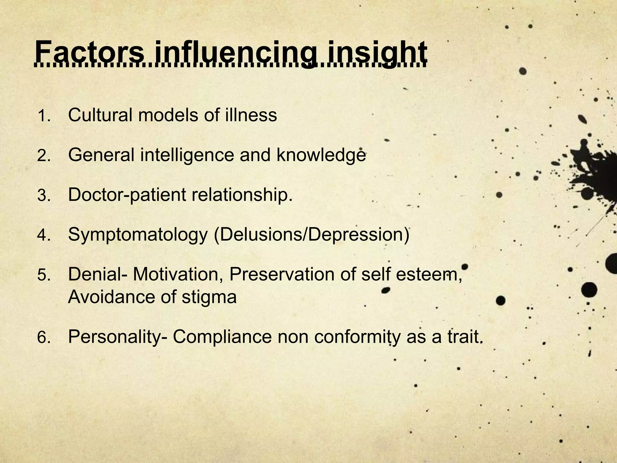 Insight - Psychiatry | PPTX
