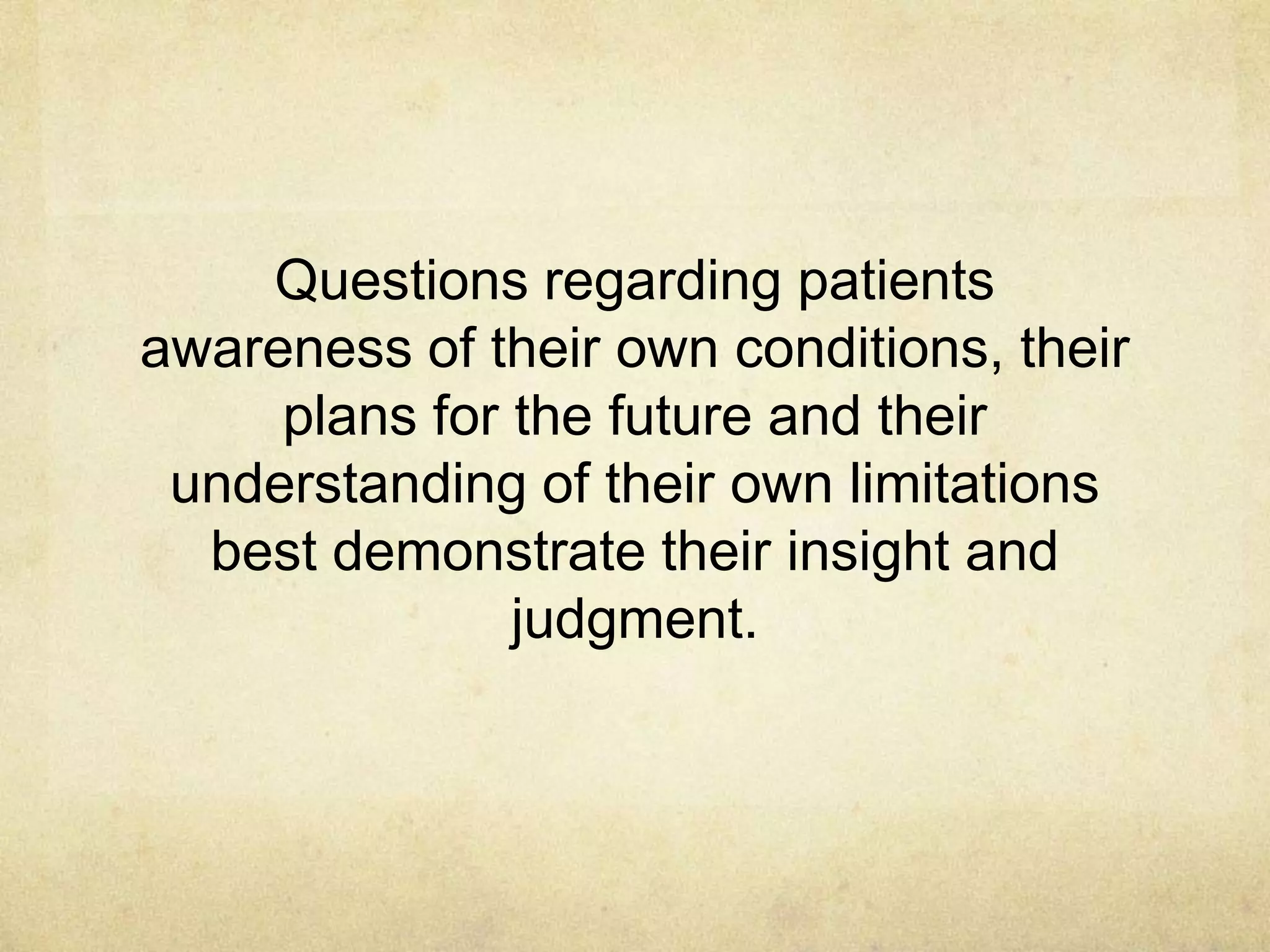 Insight - Psychiatry | PPTX