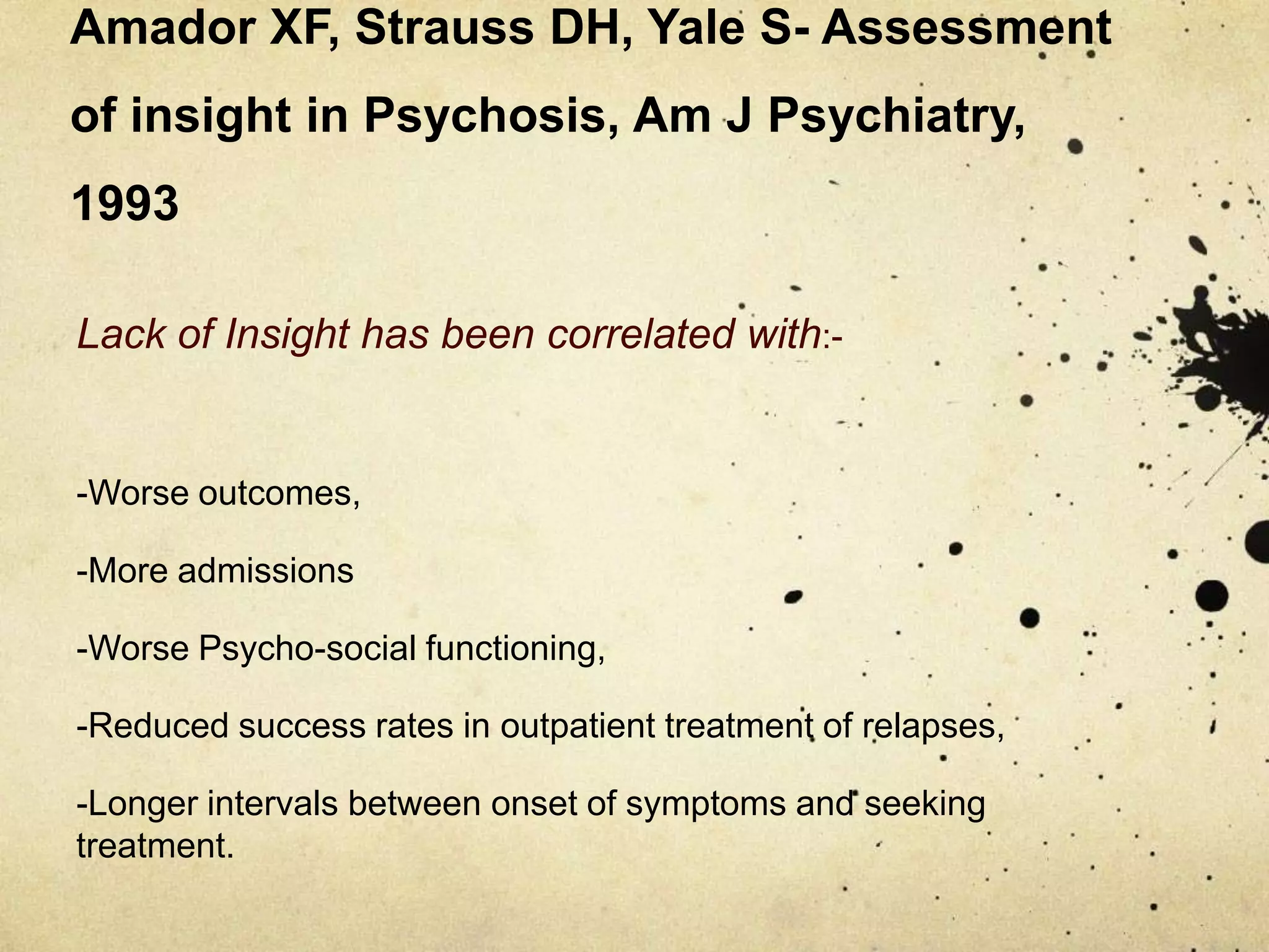 Insight - Psychiatry | PPTX