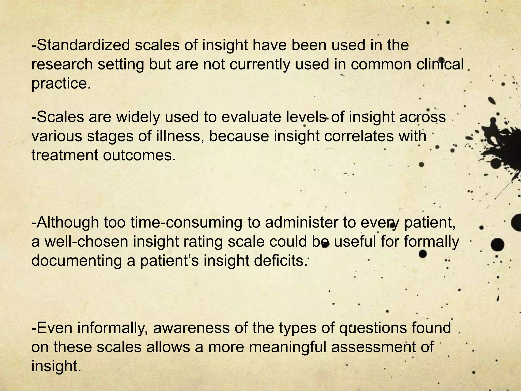 Insight - Psychiatry | PPTX