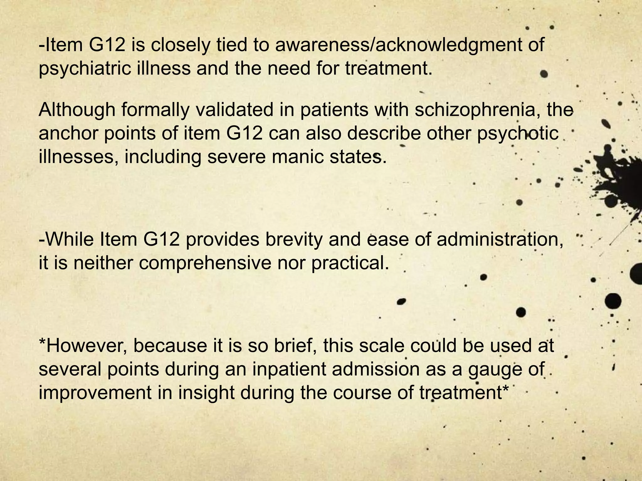 Insight - Psychiatry | PPTX