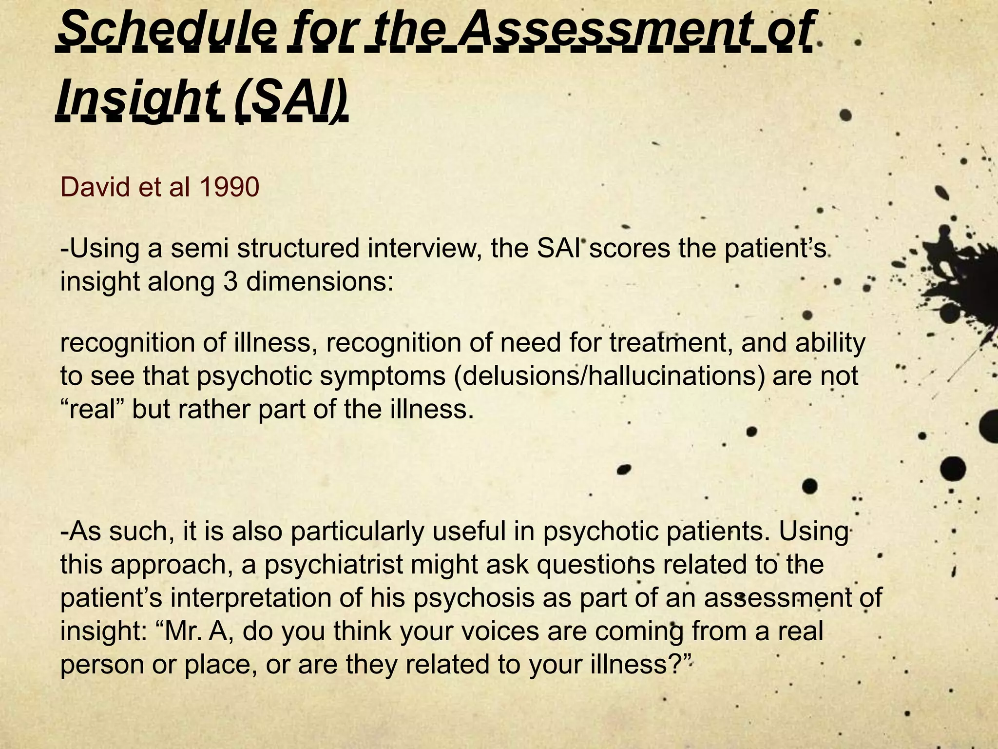 Insight - Psychiatry | PPTX