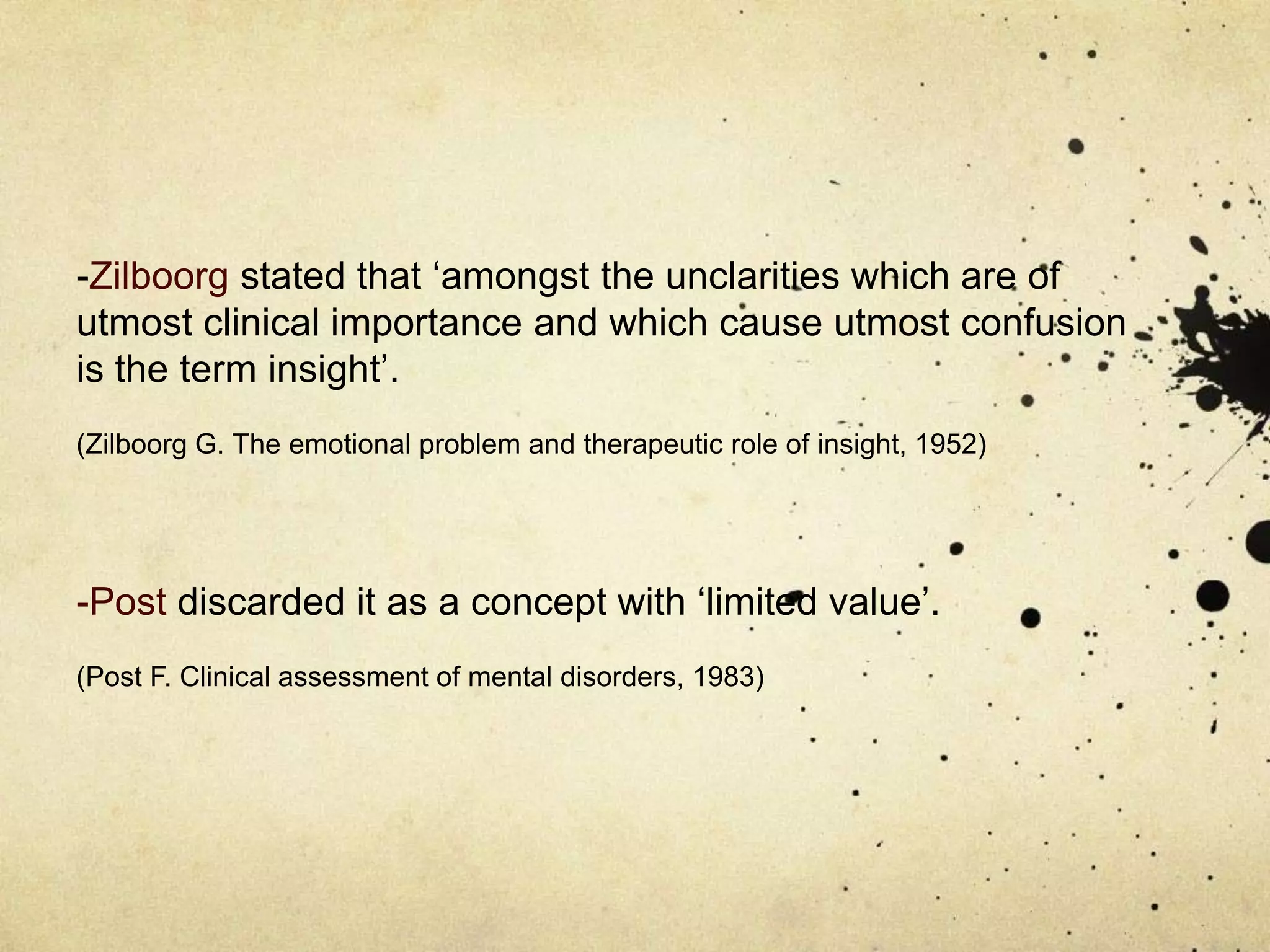 Insight - Psychiatry | PPTX