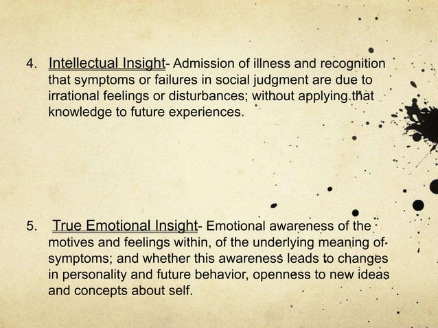 Insight - Psychiatry | PPTX