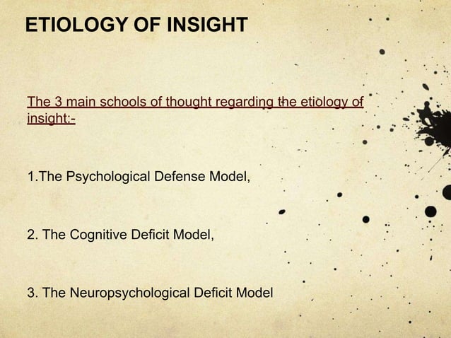 Insight - Psychiatry | PPTX