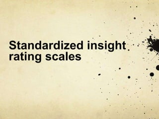 Insight - Psychiatry | PPTX
