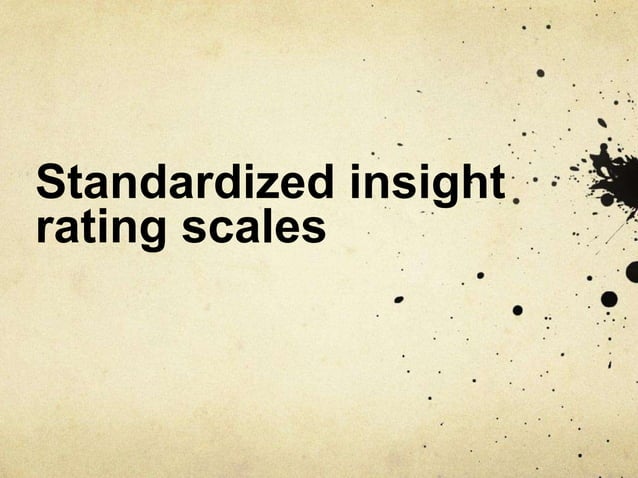 Insight - Psychiatry | PPTX