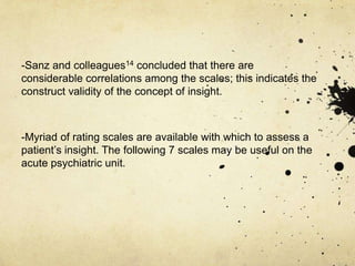 Insight - Psychiatry | PPTX