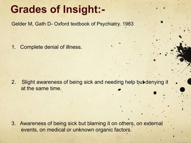 Insight - Psychiatry | PPTX