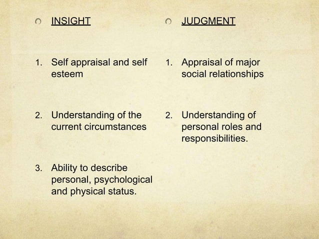 Insight - Psychiatry | PPT