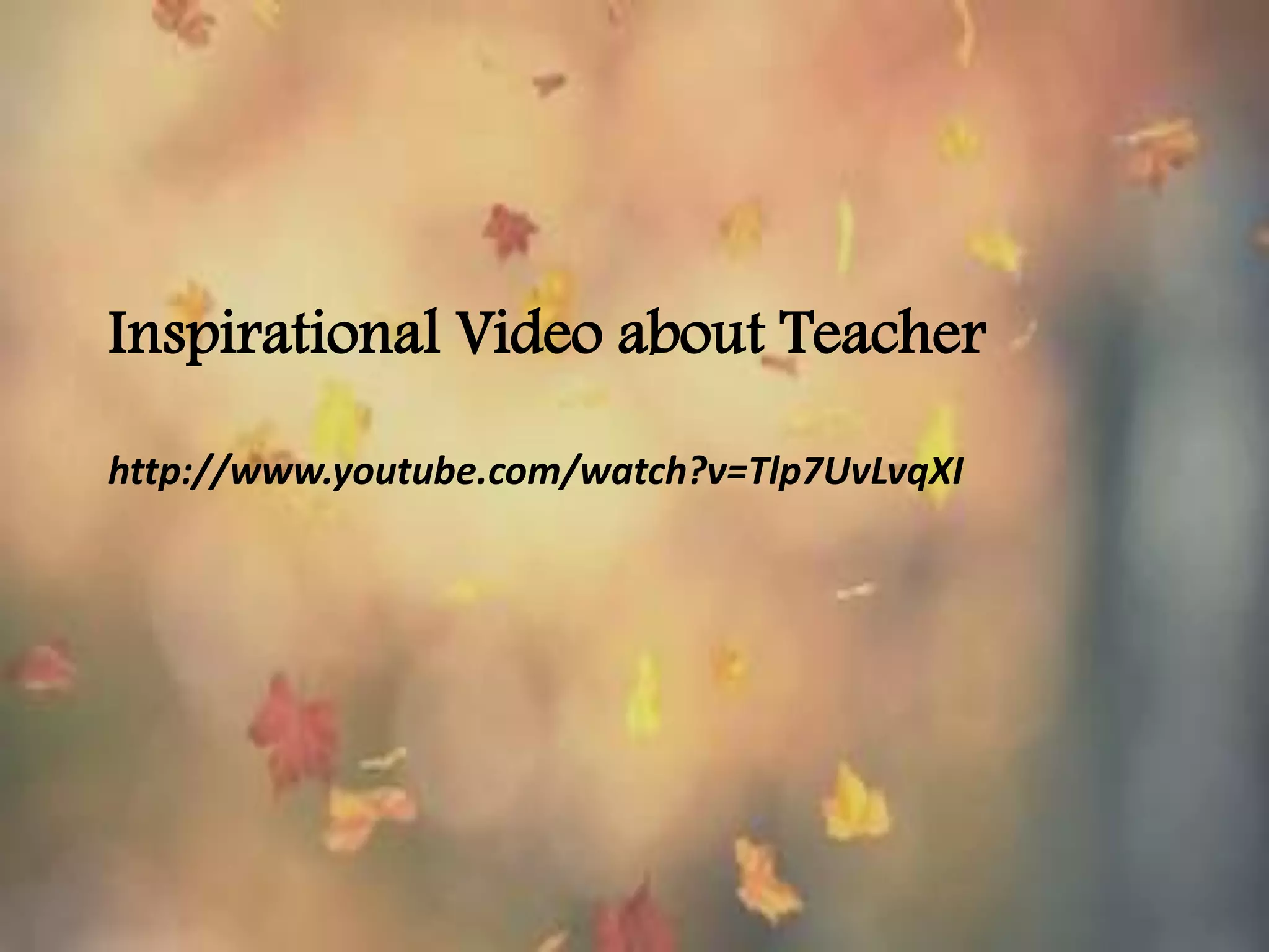 Insight and Inpiring video | PPT