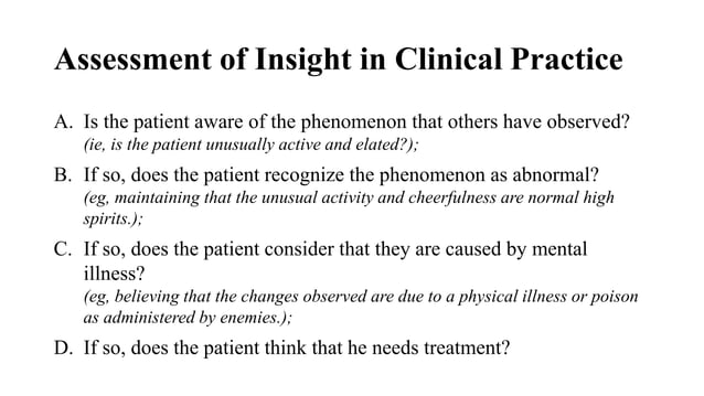 Insight | PPTX | Mental Health | Diseases and Conditions