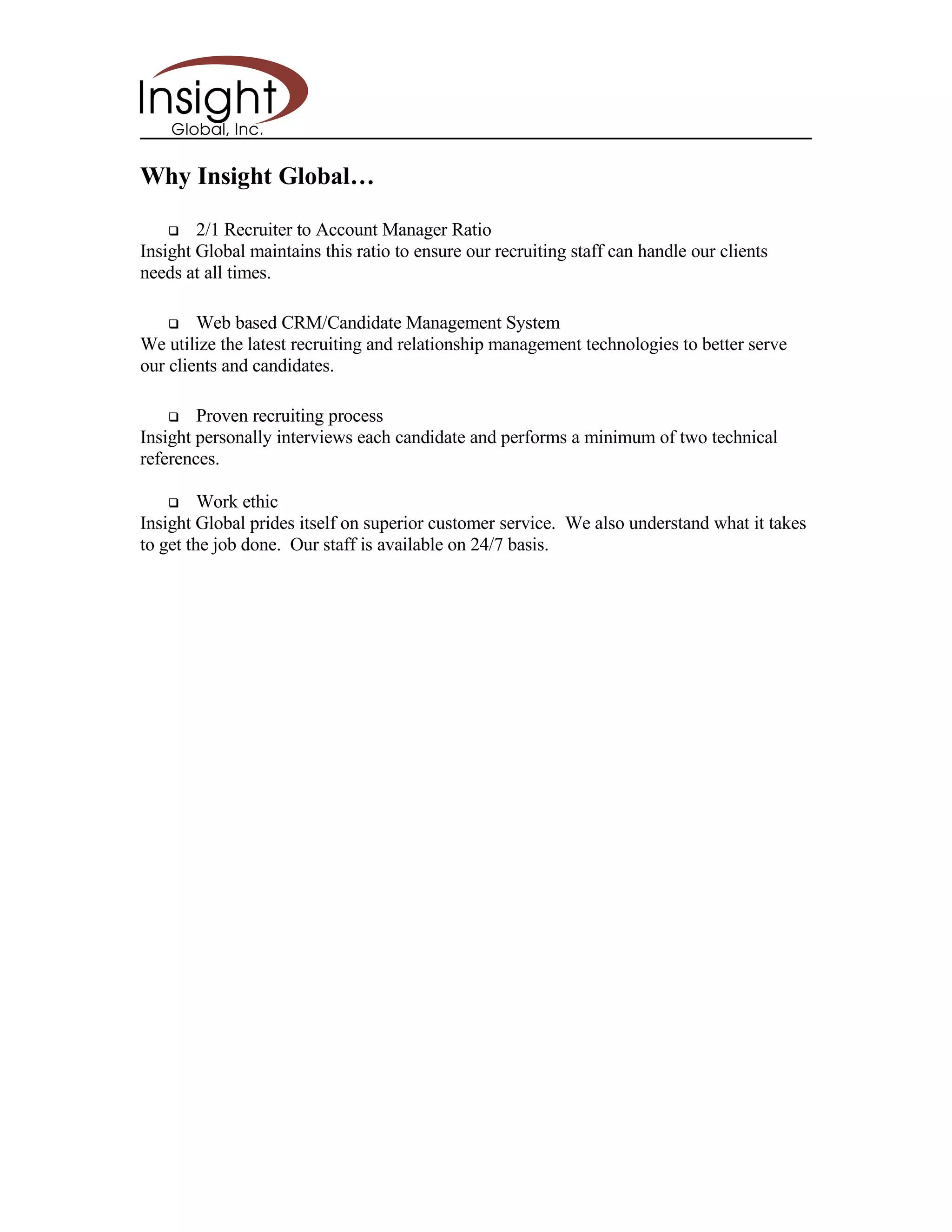 Insight Global Proposal | DOC