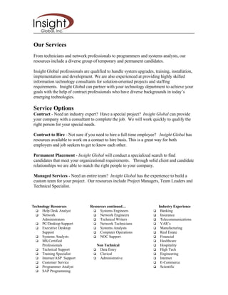 Insight Global Proposal | DOC