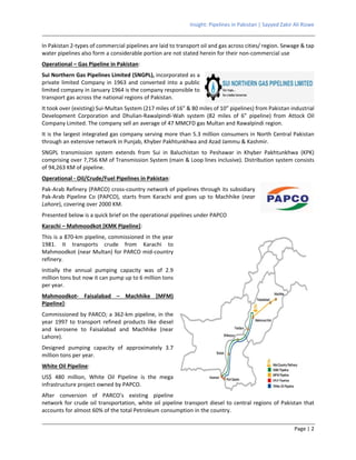 Insight - Pipelines in Pakistan | PDF