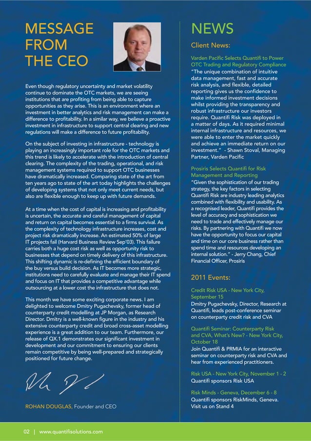 INsight - Quantifi Newsletter issue 03 | PDF