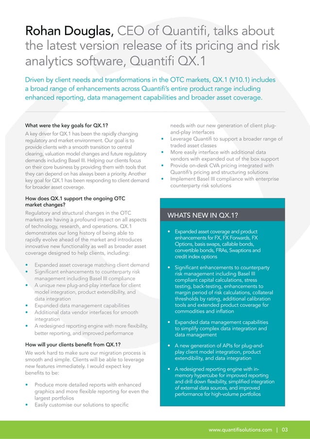 INsight - Quantifi Newsletter issue 03 | PDF